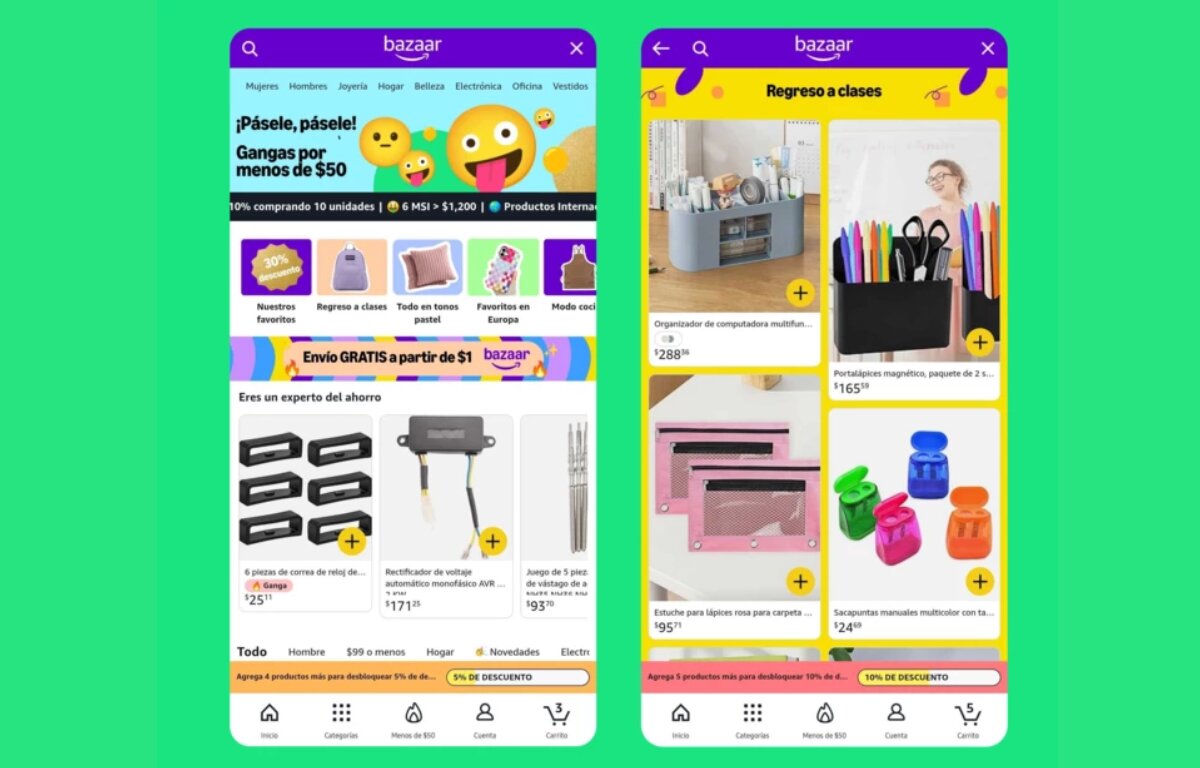 Amazon lanza Bazaar en México: tienda in-app que competirá con Temu
